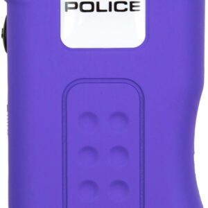 POLICE 628 Stun Gun with LED Flashlight and Siren Alarm, Purple