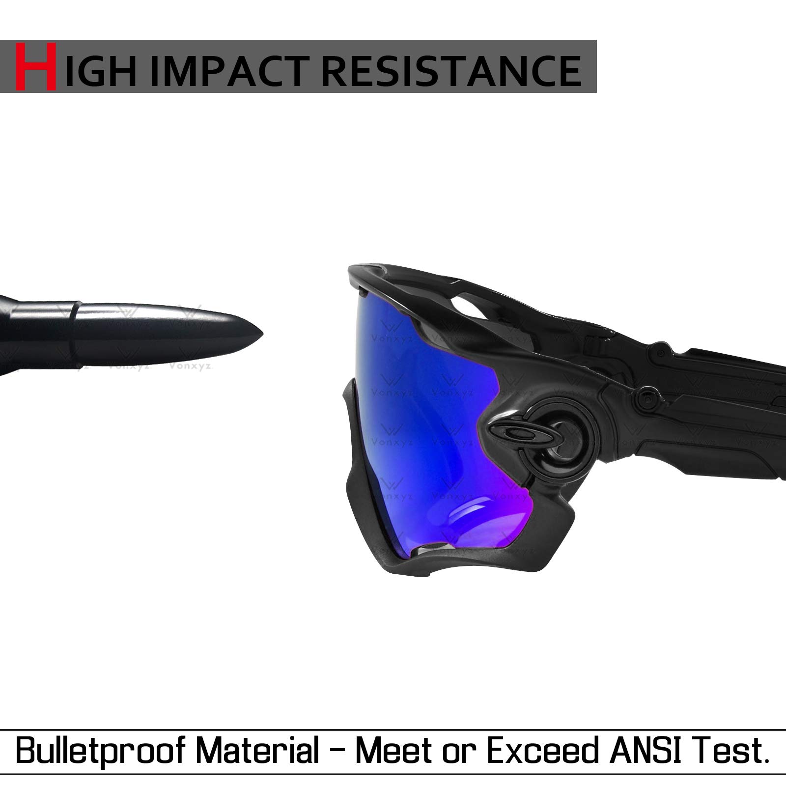 Vonxyz Set of 4 Lenses Replacement for Oakley Radar EV Path OO9208 Sunglass Combo Pack