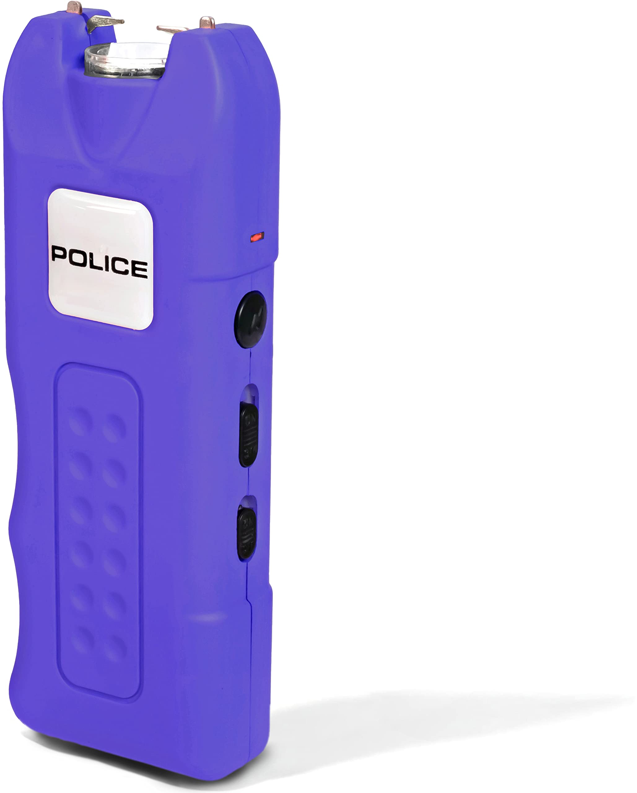 POLICE 628 Stun Gun with LED Flashlight and Siren Alarm, Purple