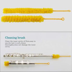 Flute Cleaning and Maintenance Cleaner Care Kit with Key Oil, Cork Grease, Swab, Cleaning Cloth, Cleaning Brush, and Cleaning Rod in Khaki