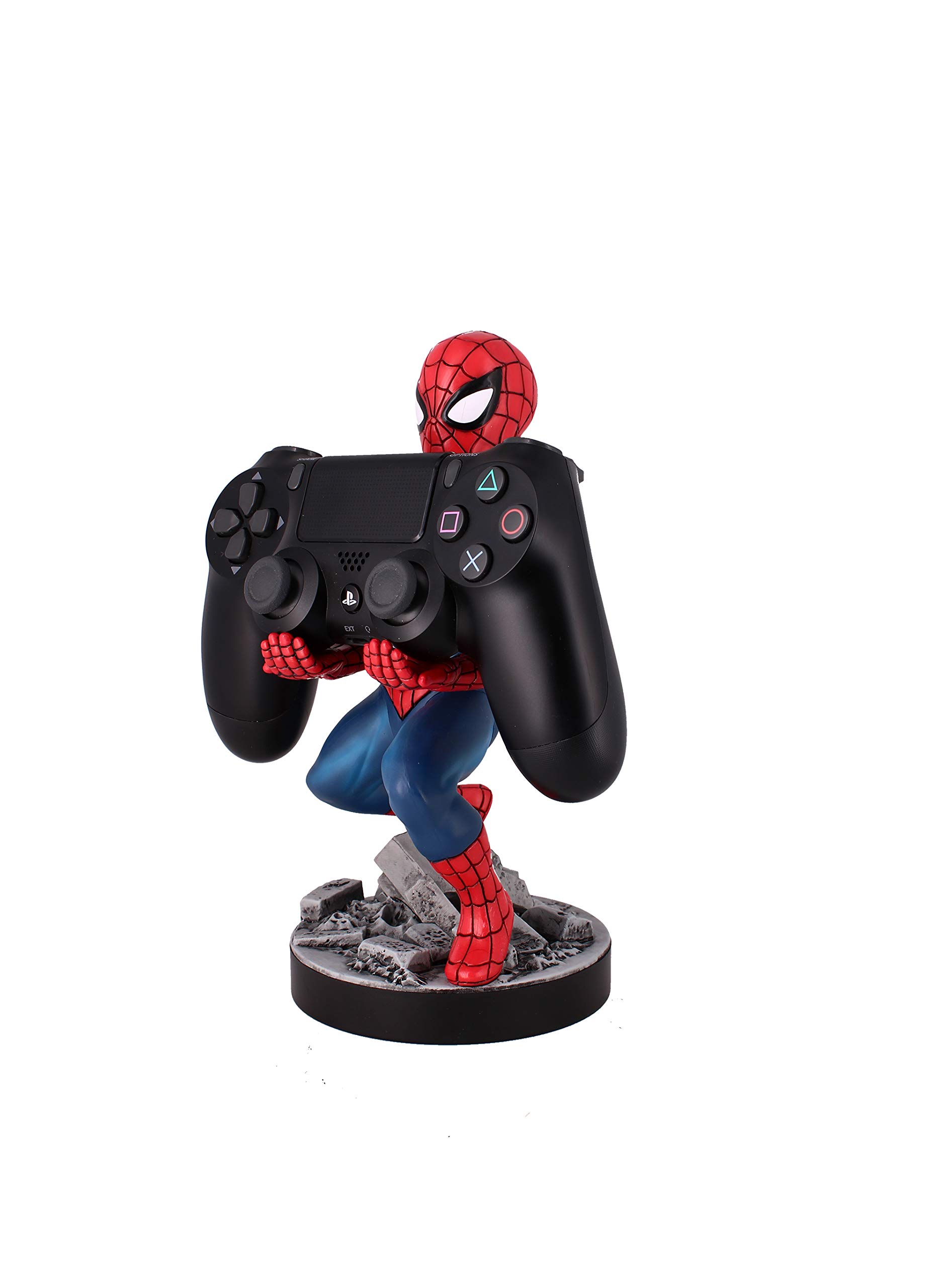 Exquisite Gaming: Marvel: The Amazing Spider-Man - Original Mobile Phone & Gaming Controller Holder, Device Stand, Cable Guys, Licensed Figure 8 Inch