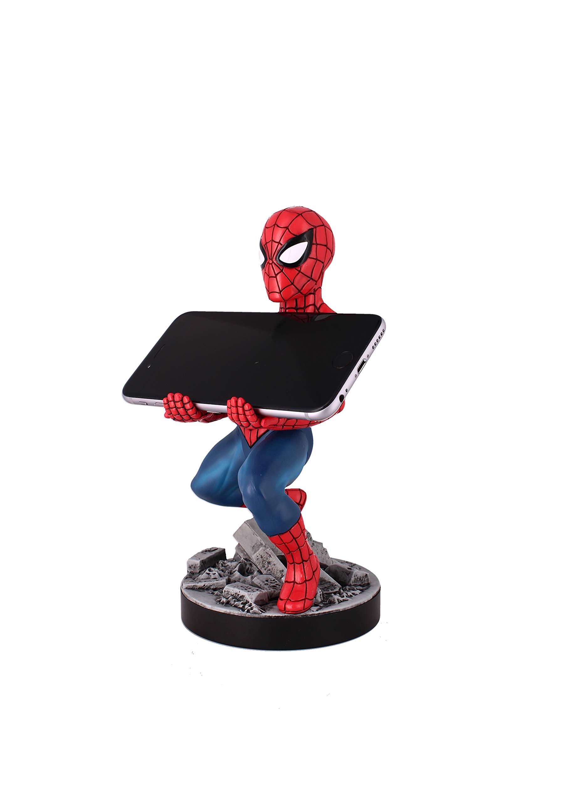 Exquisite Gaming: Marvel: The Amazing Spider-Man - Original Mobile Phone & Gaming Controller Holder, Device Stand, Cable Guys, Licensed Figure 8 Inch