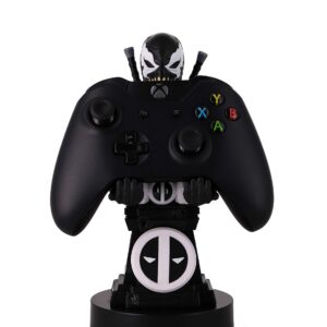 Exquisite Gaming: Deadpool Back in Black: Deadpool Venom - Original Mobile Phone & Gaming Controller Holder, Device Stand, Cable Guys, Licensed Figure