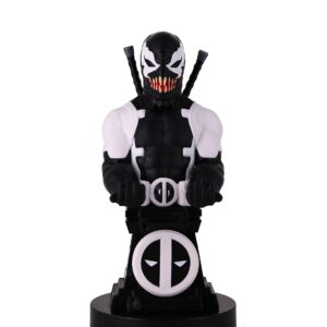 Exquisite Gaming: Deadpool Back in Black: Deadpool Venom - Original Mobile Phone & Gaming Controller Holder, Device Stand, Cable Guys, Licensed Figure