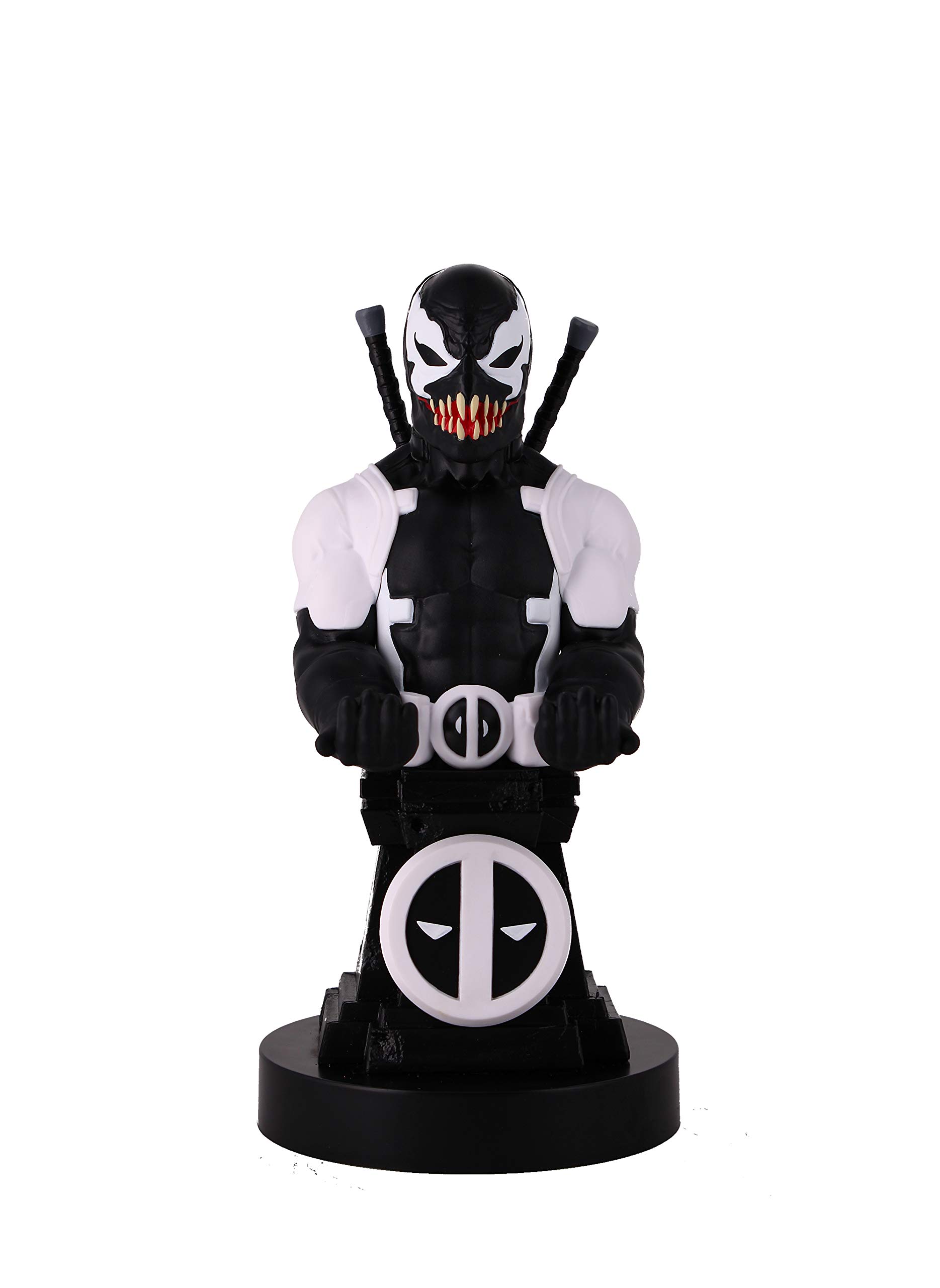 Exquisite Gaming: Deadpool Back in Black: Deadpool Venom - Original Mobile Phone & Gaming Controller Holder, Device Stand, Cable Guys, Licensed Figure