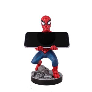 Exquisite Gaming: Marvel: The Amazing Spider-Man - Original Mobile Phone & Gaming Controller Holder, Device Stand, Cable Guys, Licensed Figure 8 Inch