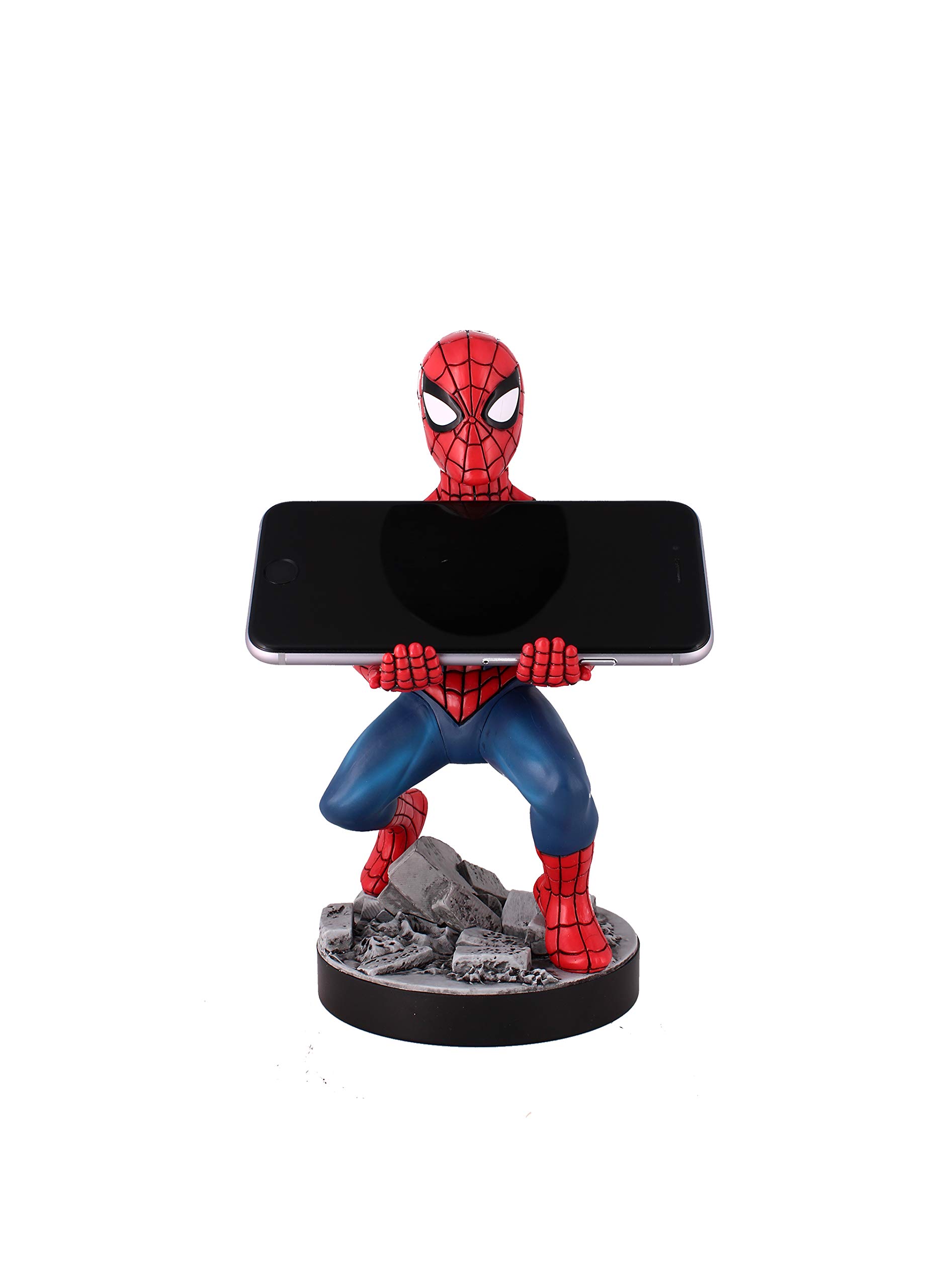 Exquisite Gaming: Marvel: The Amazing Spider-Man - Original Mobile Phone & Gaming Controller Holder, Device Stand, Cable Guys, Licensed Figure 8 Inch