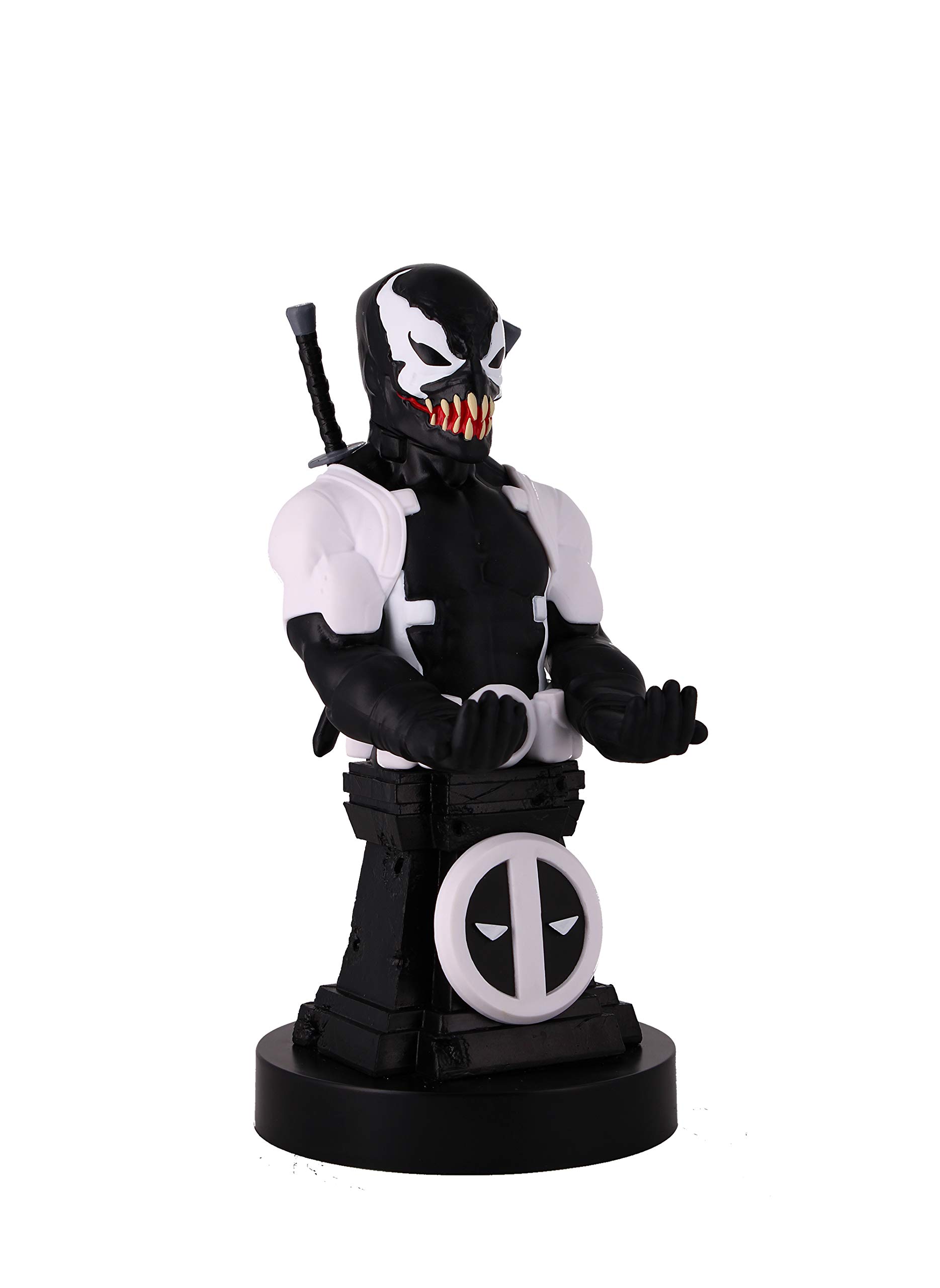 Exquisite Gaming: Deadpool Back in Black: Deadpool Venom - Original Mobile Phone & Gaming Controller Holder, Device Stand, Cable Guys, Licensed Figure