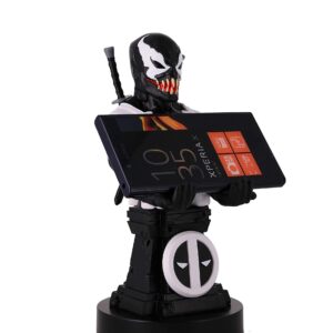 Exquisite Gaming: Deadpool Back in Black: Deadpool Venom - Original Mobile Phone & Gaming Controller Holder, Device Stand, Cable Guys, Licensed Figure