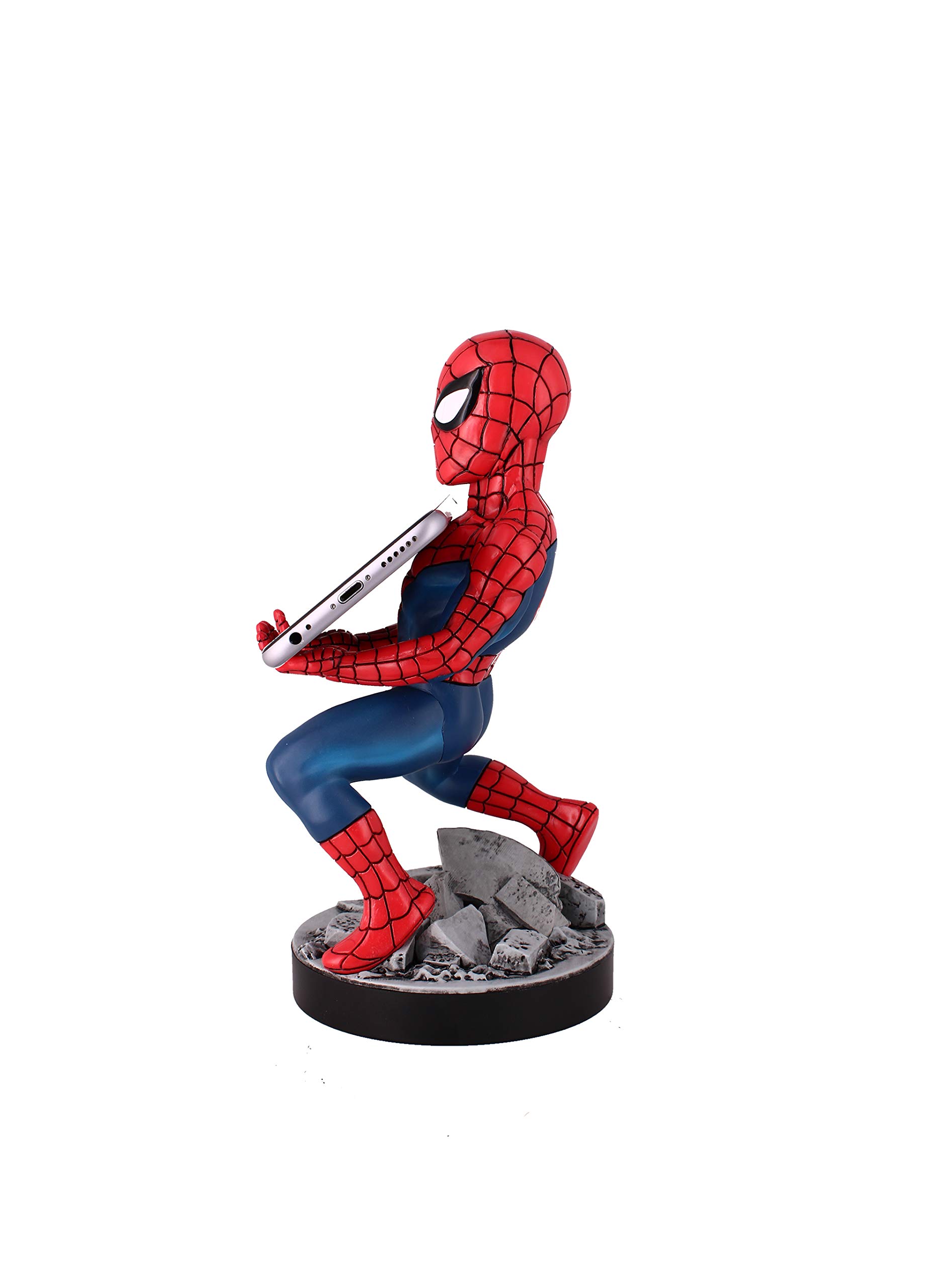 Exquisite Gaming: Marvel: The Amazing Spider-Man - Original Mobile Phone & Gaming Controller Holder, Device Stand, Cable Guys, Licensed Figure 8 Inch