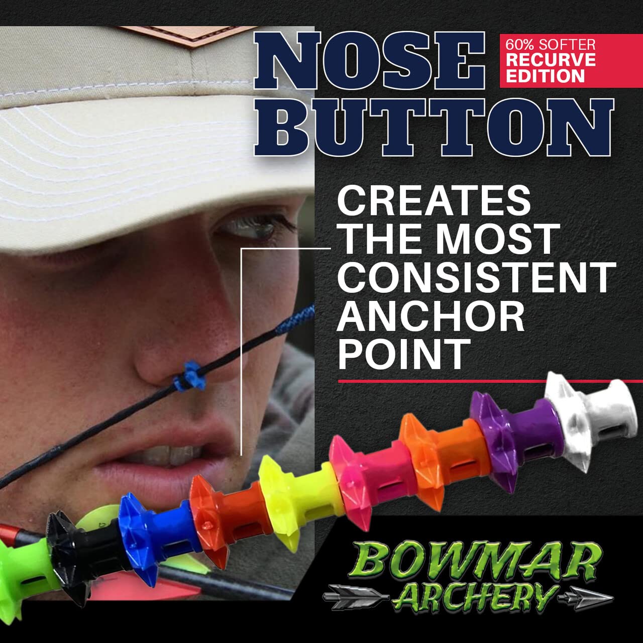 Bowmar Recurve Nose Button (Green)