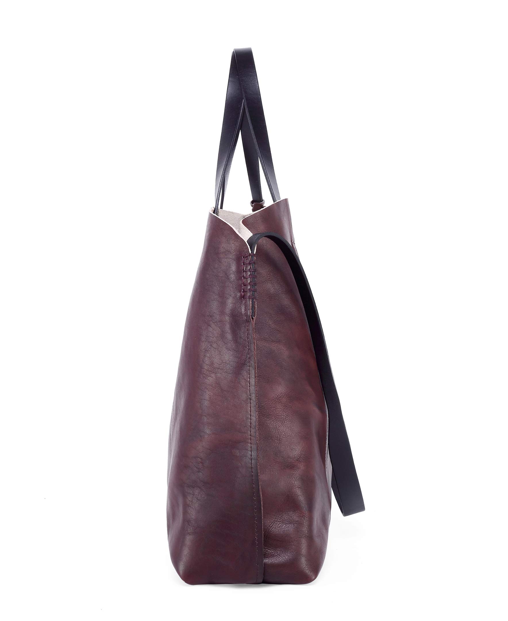 OLD TREND Genuine Leather Forest Island Tote | Spacious Handbag with Removable Inner Pouches (Rusty Red)