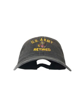 don't thread on me d.t.o.m. us army retired dad hat washed (black)