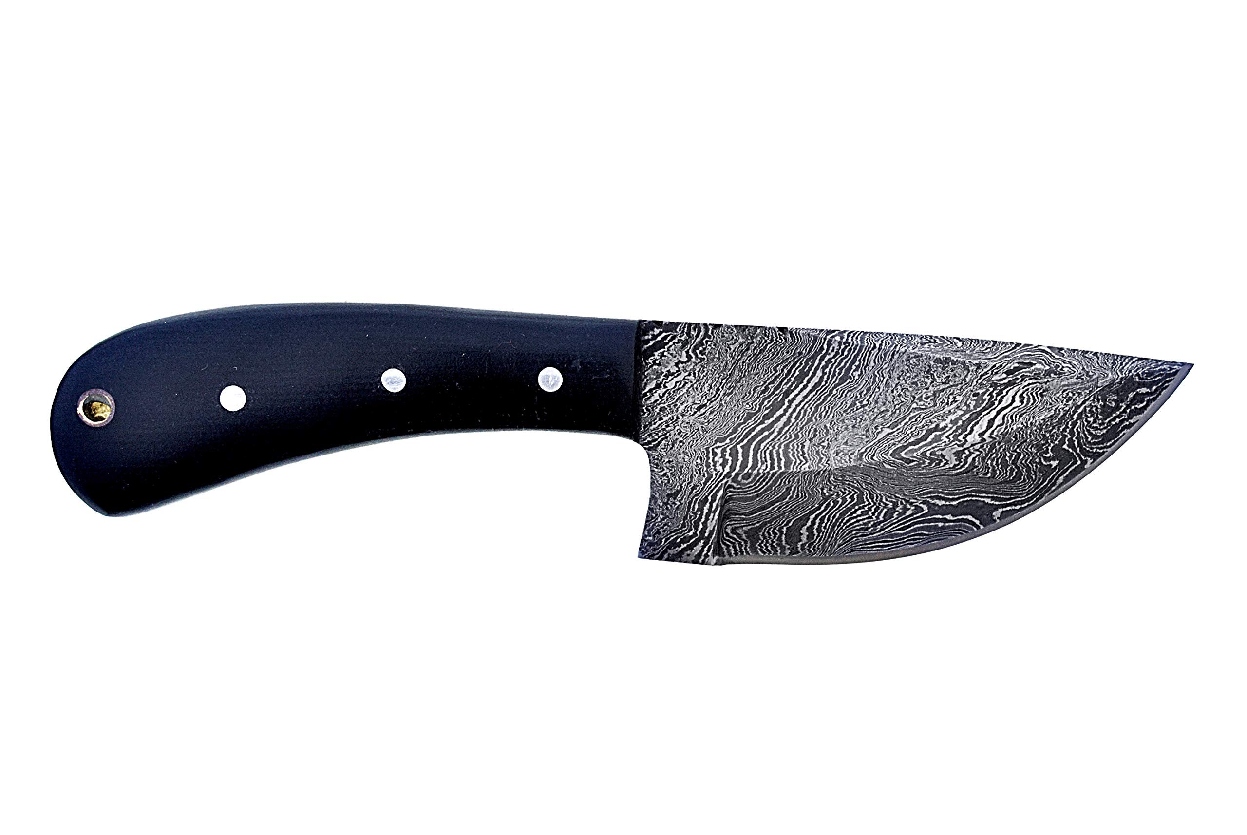 Smart & Sharp Custom Handmade Damascus Steel Hunting Knife/Skinning Knife SS-17333,34 and 35 (Black Micarta)