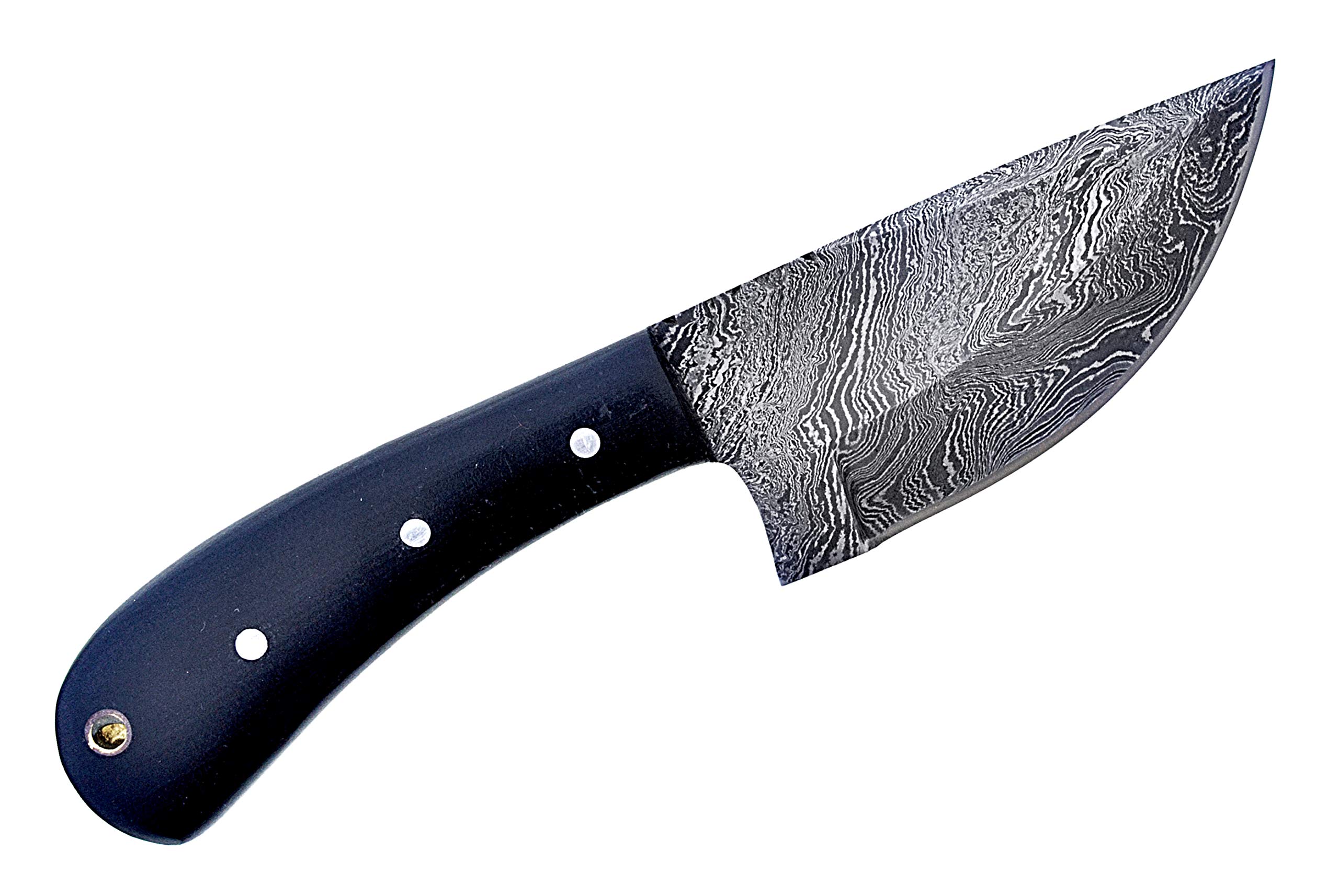 Smart & Sharp Custom Handmade Damascus Steel Hunting Knife/Skinning Knife SS-17333,34 and 35 (Black Micarta)