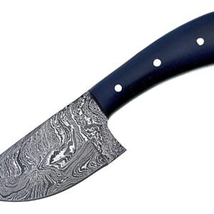 Smart & Sharp Custom Handmade Damascus Steel Hunting Knife/Skinning Knife SS-17333,34 and 35 (Black Micarta)