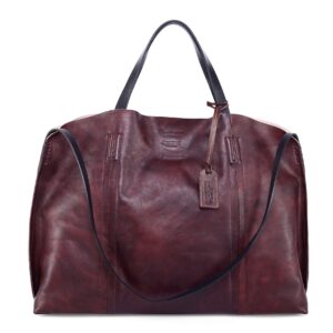 OLD TREND Genuine Leather Forest Island Tote | Spacious Handbag with Removable Inner Pouches (Rusty Red)