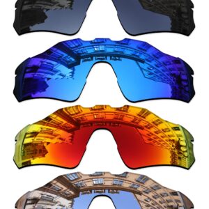 Vonxyz Set of 4 Lenses Replacement for Oakley Radar EV Path OO9208 Sunglass Combo Pack