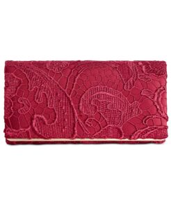 giani bernini wine lace clutch