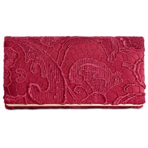 Giani Bernini Wine Lace Clutch