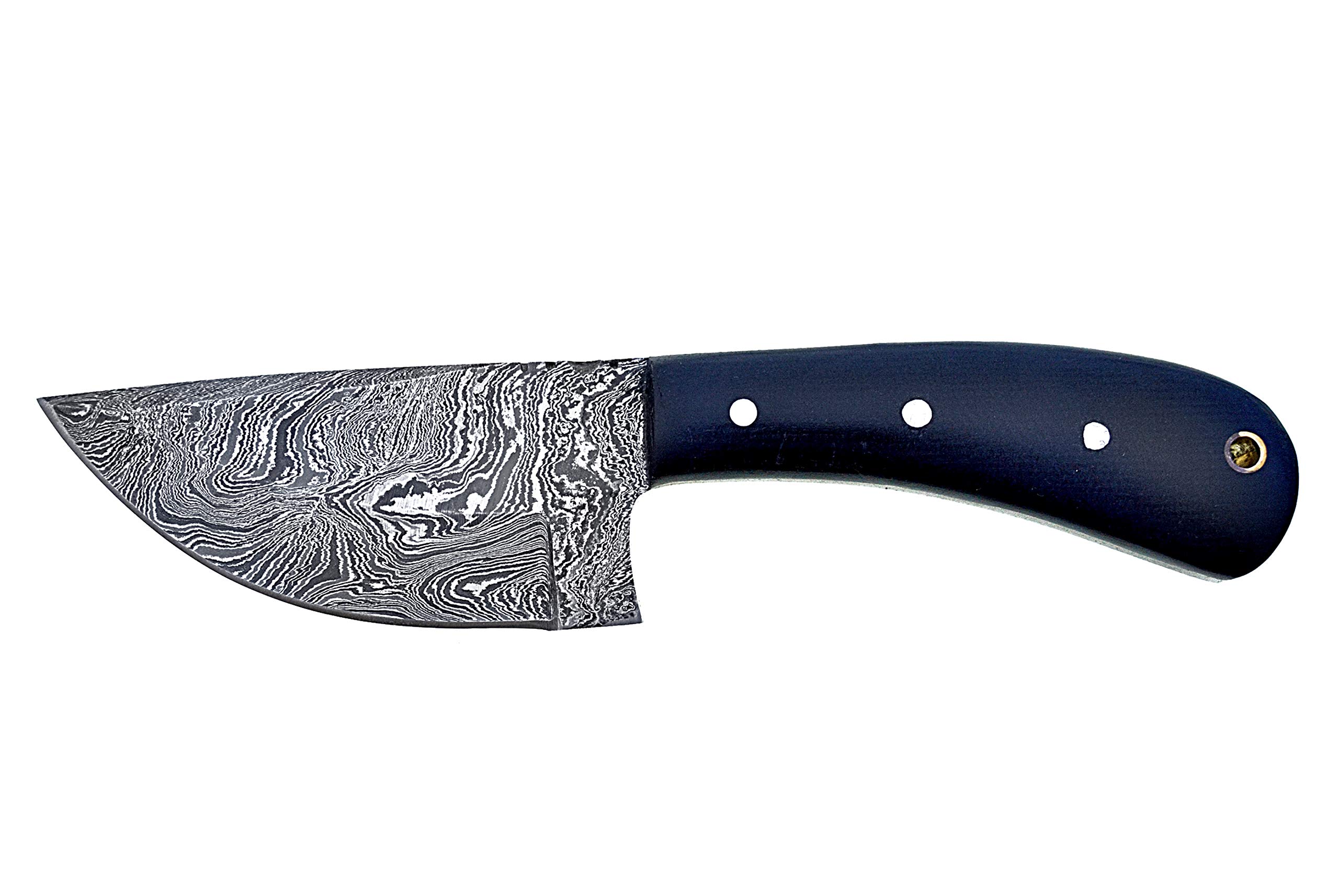 Smart & Sharp Custom Handmade Damascus Steel Hunting Knife/Skinning Knife SS-17333,34 and 35 (Black Micarta)