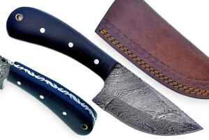 smart & sharp custom handmade damascus steel hunting knife/skinning knife ss-17333,34 and 35 (black micarta)