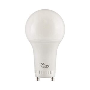 euri lighting ea19-14w1150egv, led multi-volt 120-277v a19, 14w (100w equivalent), 5000k (cool white) gu24 base, damp rated, ul & energy star, 3yr 15k hr warranty