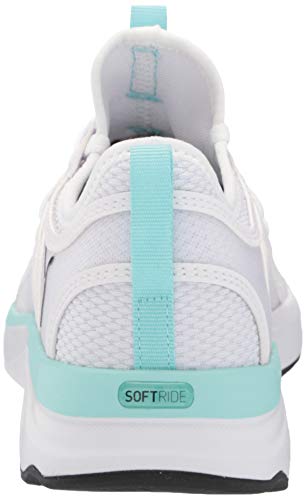 Puma Girls Softride Sophia Sneaker White-Island Paradise Black, 5 Big Kid