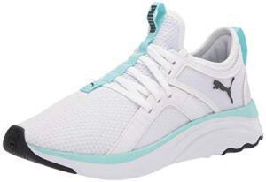 puma girls softride sophia sneaker white-island paradise black, 5 big kid