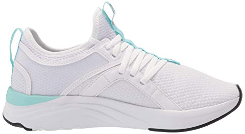 Puma Girls Softride Sophia Sneaker White-Island Paradise Black, 5 Big Kid