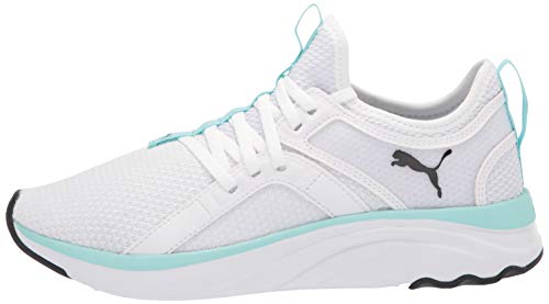 Puma Girls Softride Sophia Sneaker White-Island Paradise Black, 5 Big Kid