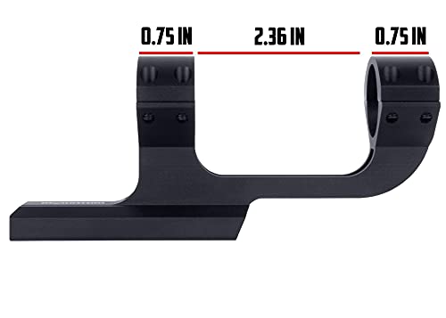 Monstrum 3-9x32 AO Rifle Scope with Illuminated Range Finder Reticle and Parallax Adjustment | ZR250 H-Series Offset Scope Mount | Monstrum Flip Up Lens Cover Set | Bundle