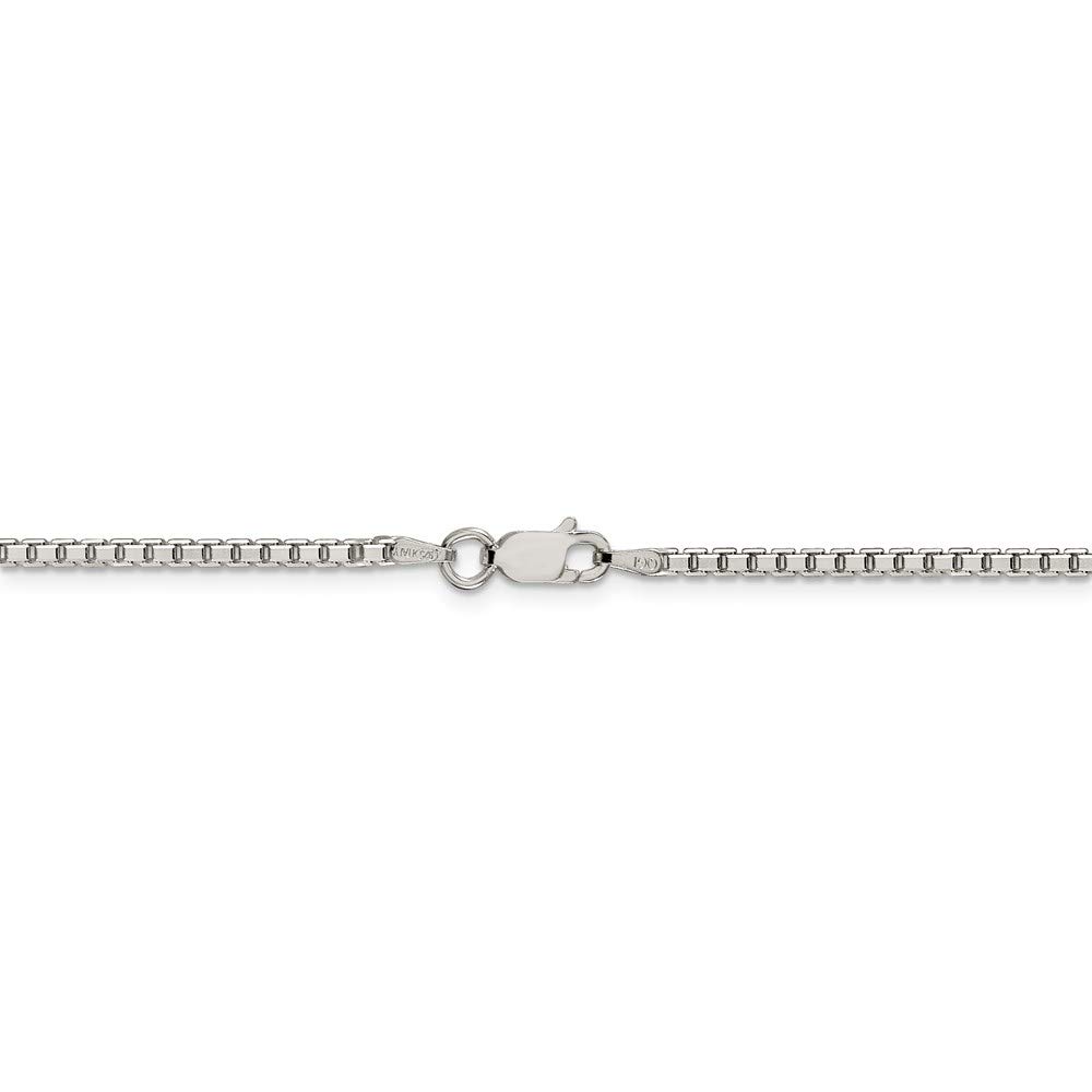 Sterling Silver 2mm 8 Sided Diamond-cut Box Chain 20in 2mm style QBR040-20