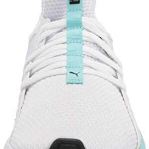 Puma Girls Softride Sophia Sneaker White-Island Paradise Black, 5 Big Kid