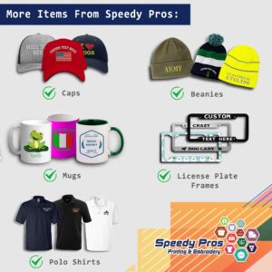 Speedy Pros Soft Baseball Cap Auto Mechanic Pocket Topper Embroidery Mechanic Twill Cotton Dad Hats for Men & Women Black Design Only