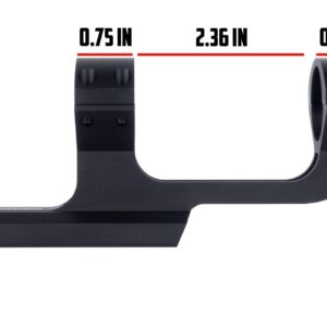 Monstrum 1-4x20 Rifle Scope with Rangefinder Reticle | ZR250 H-Series Offset Scope Mount | Bundle