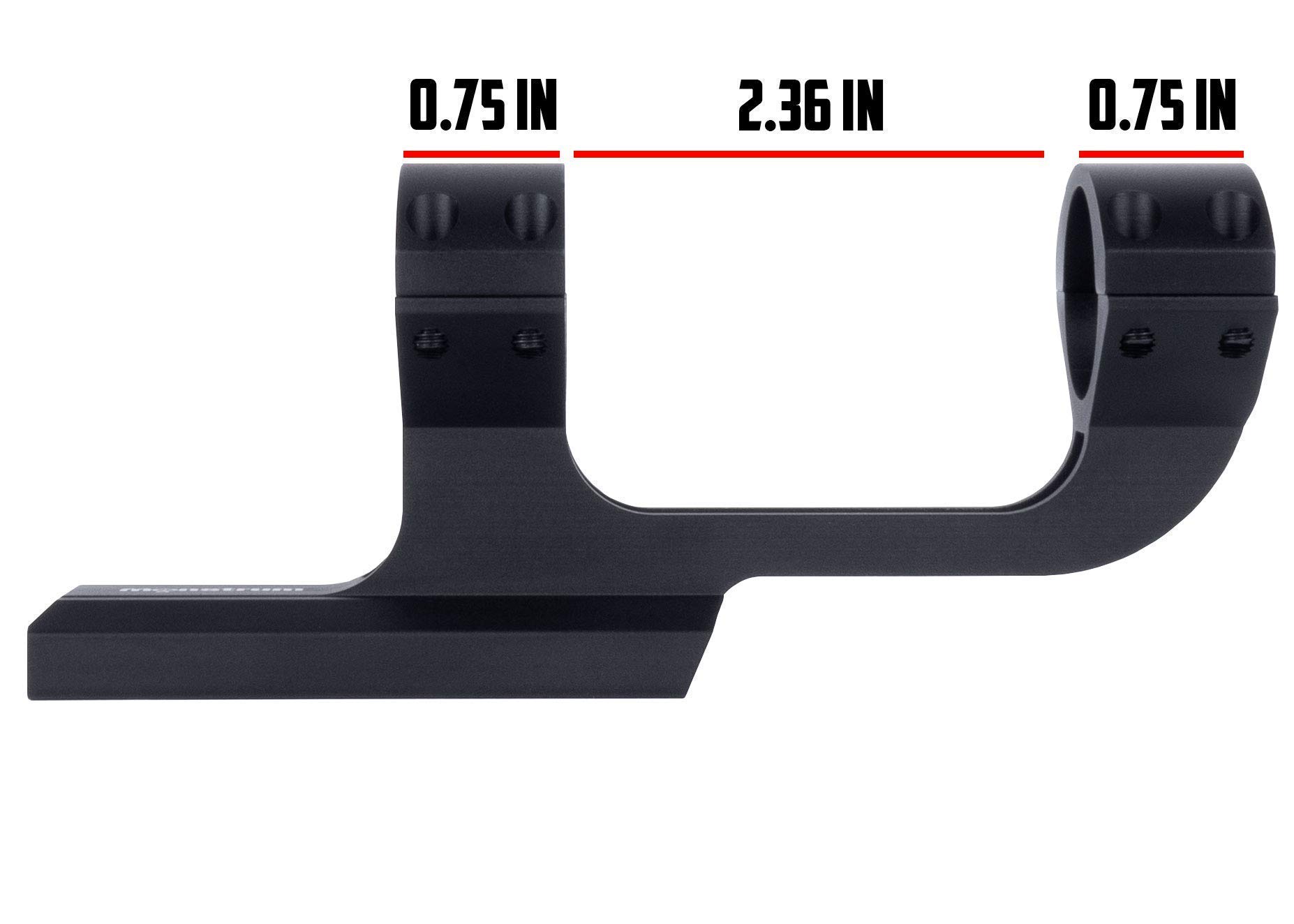 Monstrum 1-4x20 Rifle Scope with Rangefinder Reticle | ZR250 H-Series Offset Scope Mount | Bundle