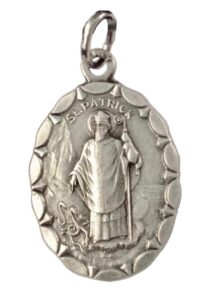 saint patrick medal - oval shape - patron saint of ireland -100% made in italy