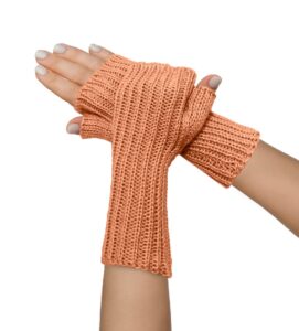 tinkuy peru - peruvian alpaca wool women's & men's fingerless mitten des gants gloves (mustard)