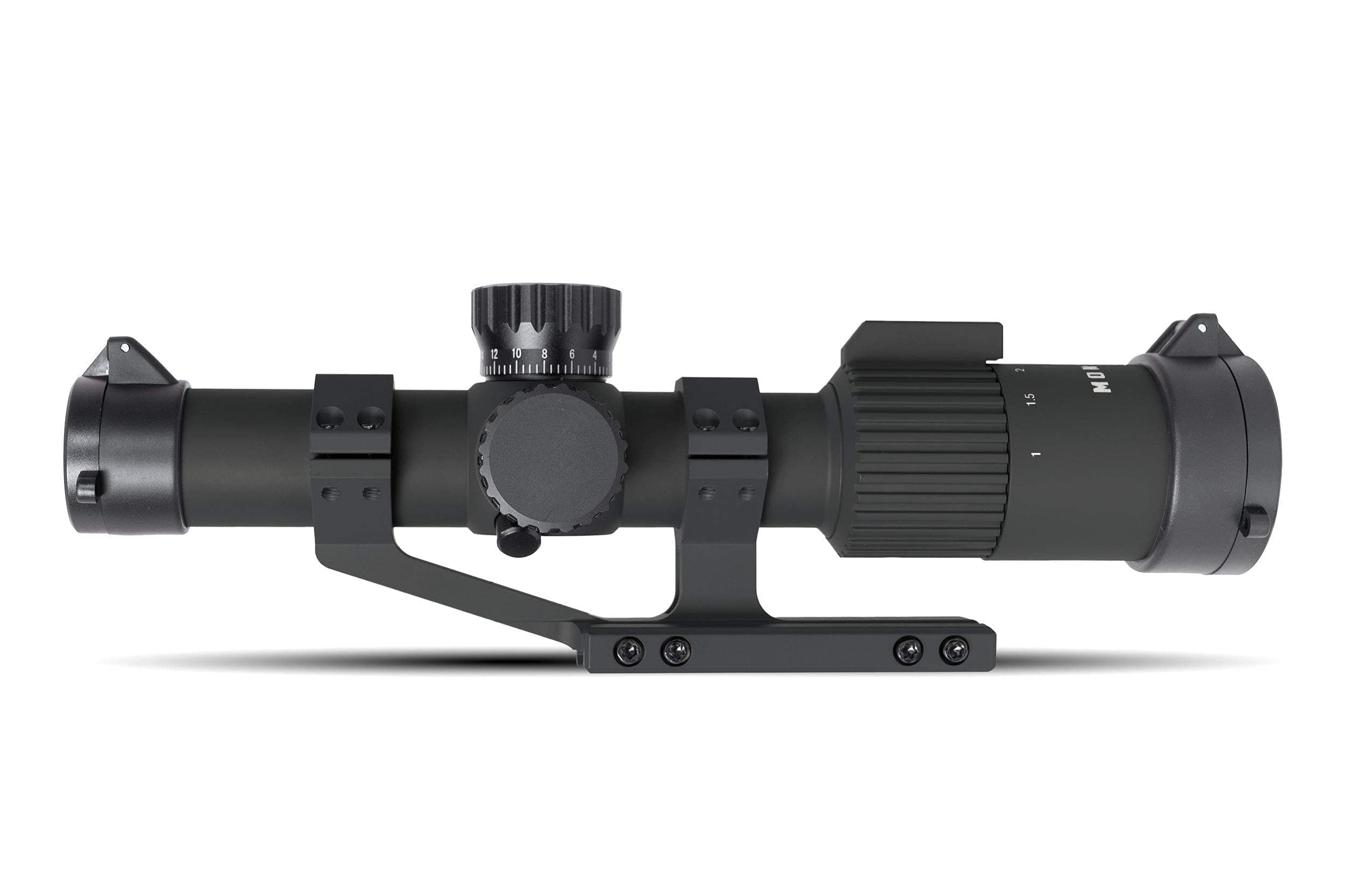 Monstrum G3 1-4x24 First Focal Plane FFP Rifle Scope | ZR305 H-Series Offset Scope Mount | Bundle