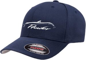 plymouth prowler exotic car classic outline design flexfit 6277 athletic baseball fitted hat cap navy l/xl