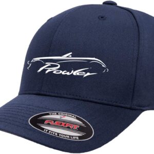 Plymouth Prowler Exotic Car Classic Outline Design Flexfit 6277 Athletic Baseball Fitted Hat Cap Navy L/XL