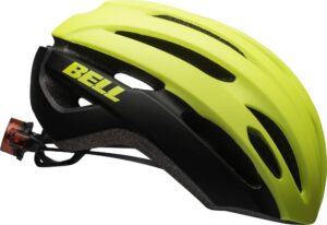 bell avenue led adult road bike helmet - matte/gloss hi-viz/black (2021), universal adult (53-60 cm)