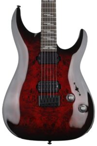 schecter omen elite-6 electric guitar - black cherry burst