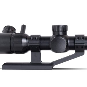 Monstrum 1-4x20 Rifle Scope with Rangefinder Reticle | ZR255 H-Series Offset Scope Mount | Bundle