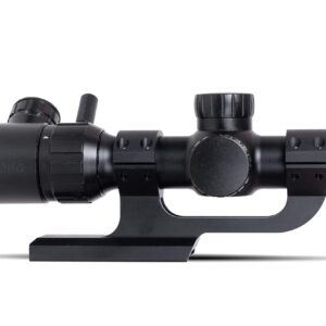 Monstrum 1-4x20 Rifle Scope with Rangefinder Reticle | ZR250 H-Series Offset Scope Mount | Bundle