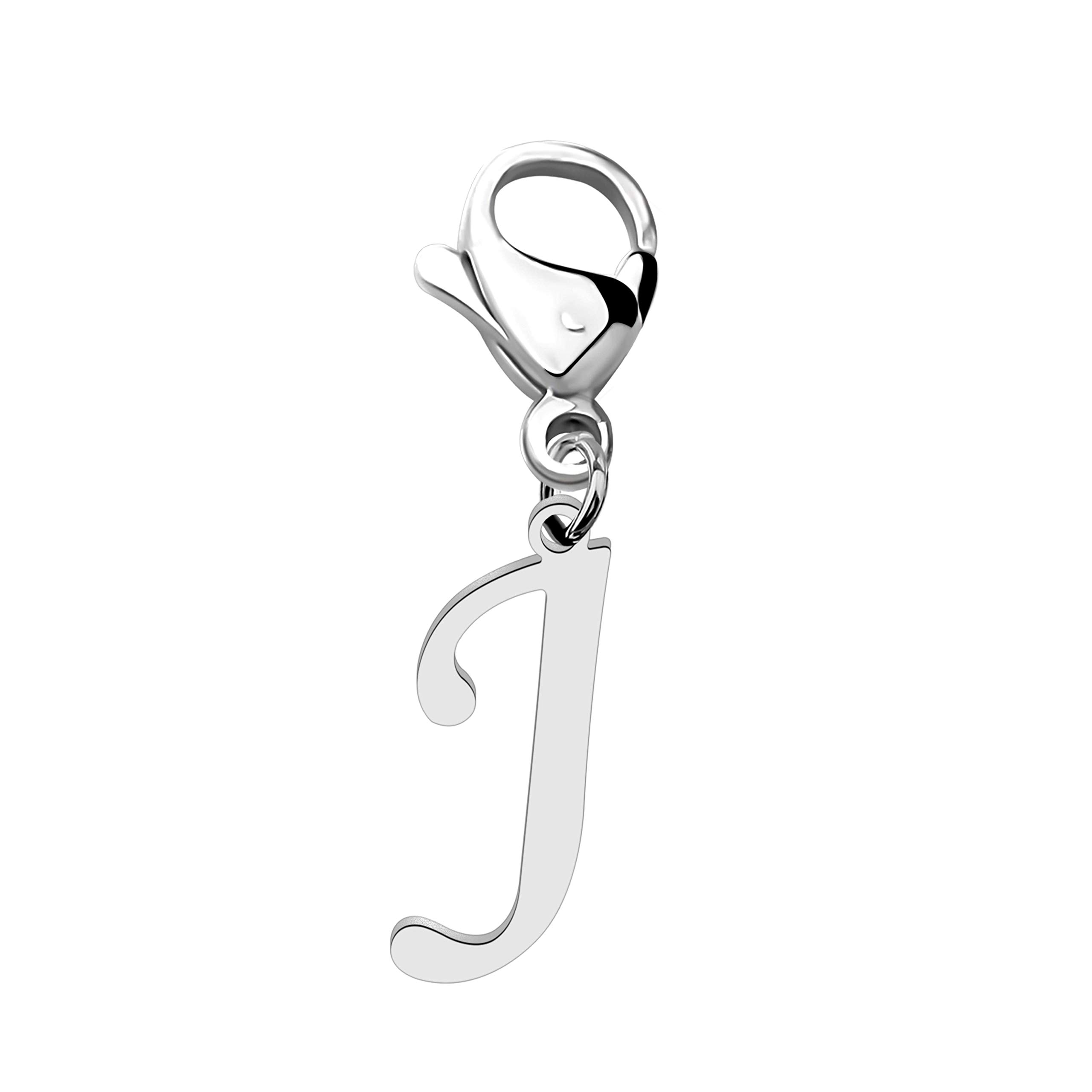 ENSIANTH Intial Letter A-Z Alphabet Charm Alphabet Jewelry for Women Gifts for Friends Clasps for jewelry (J)