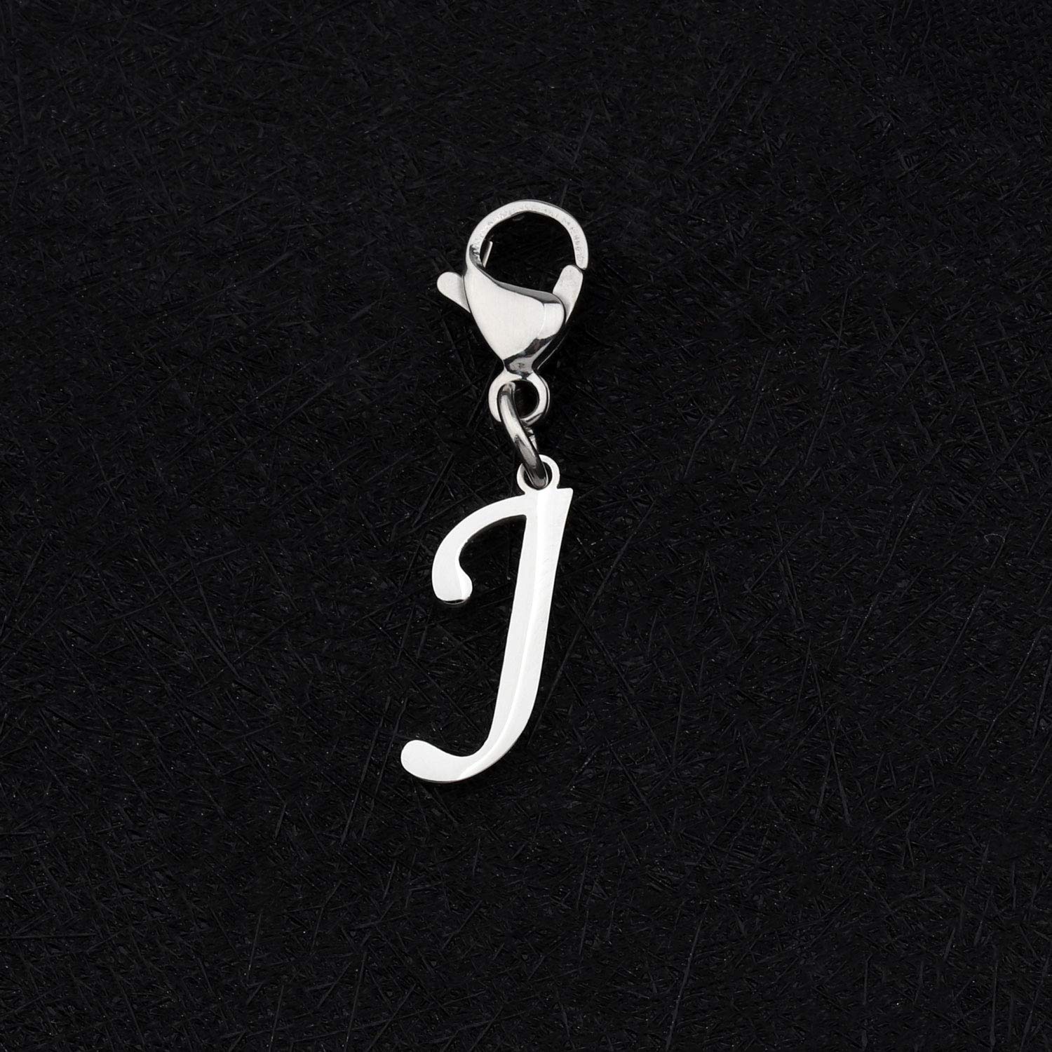 ENSIANTH Intial Letter A-Z Alphabet Charm Alphabet Jewelry for Women Gifts for Friends Clasps for jewelry (J)