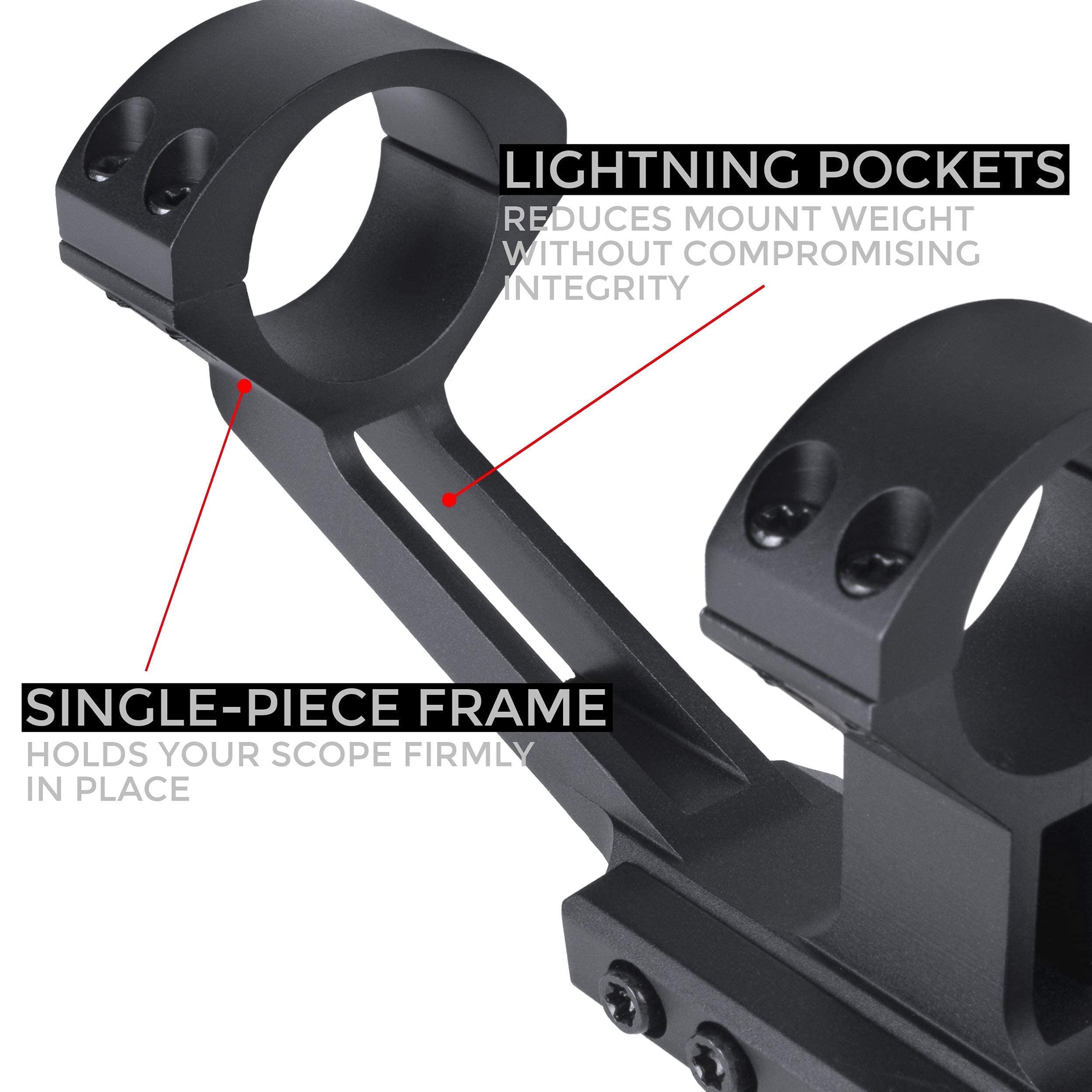 Monstrum G3 1-4x24 First Focal Plane FFP Rifle Scope | ZR305 H-Series Offset Scope Mount | Bundle