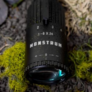 Monstrum Alpha Series 1-6x24 First Focal Plane FFP Rifle Scope | ZR300 H-Series Offset Scope Mount | Bundle